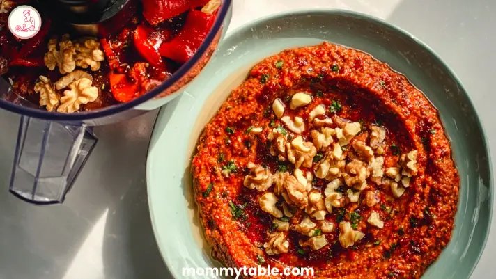 Muhammara is a classic Levantine roasted red pepper and walnut dip that ...