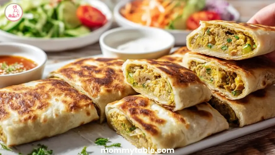 Moroccan Chicken-Stuffed Flatbread