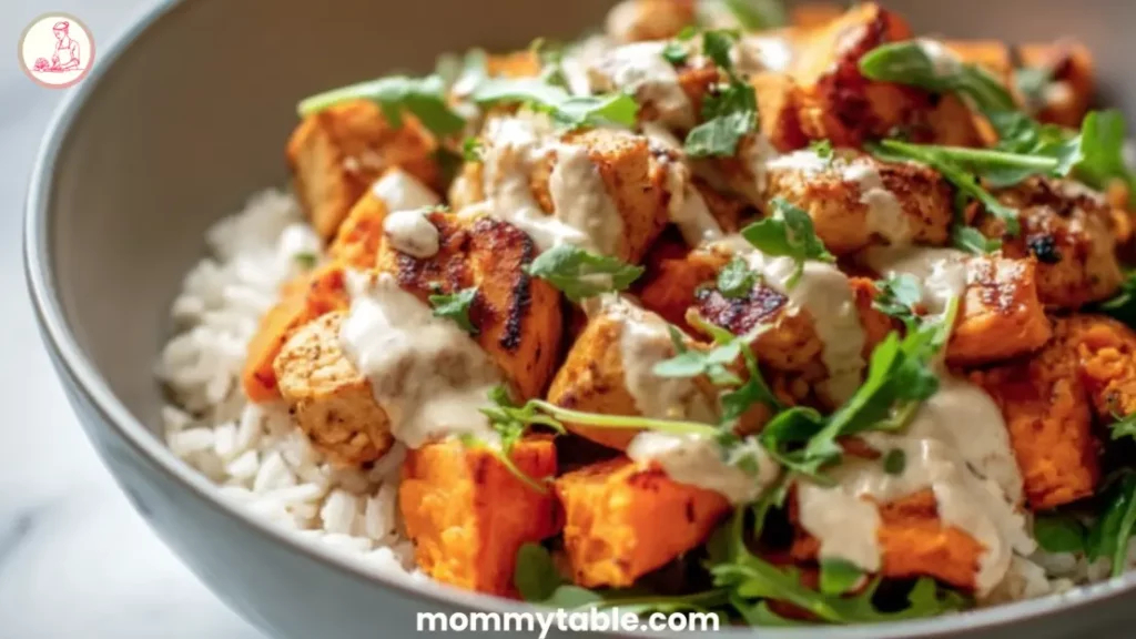 Healthy Chicken & Sweet Potato Rice Bowl